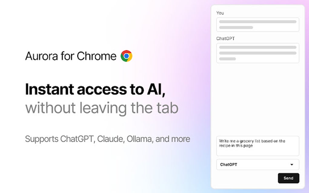 Aurora: Instant Access to AI for Google Chrome - Extension Download