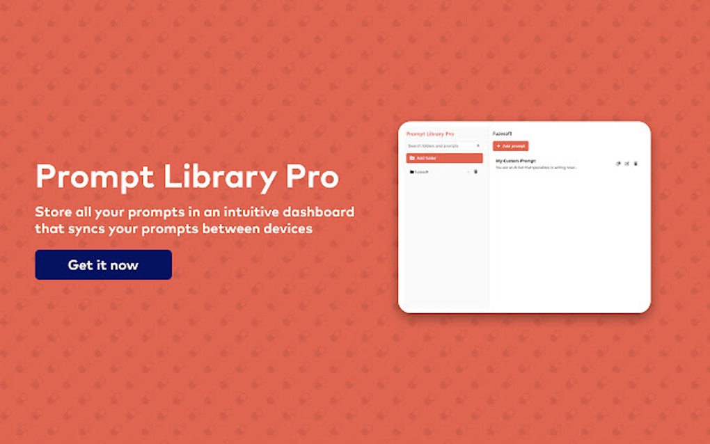 Prompt Library Pro สำหรับ Google Chrome - ส่วนขยาย ดาวน์โหลด