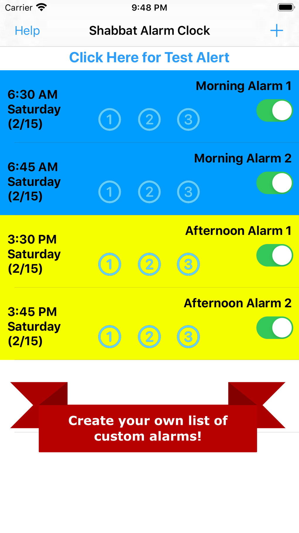 Shabbat Alarm Clock for iPhone - Download