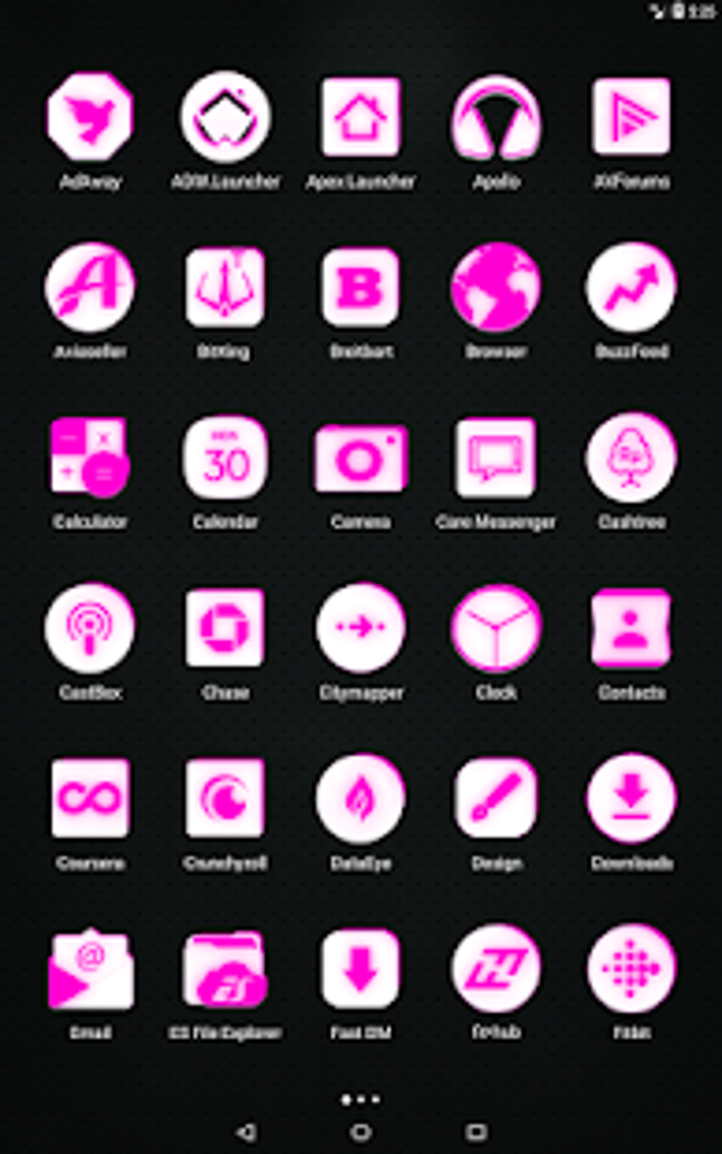 Inverted White and Pink Icon Pack Free per Android - Download