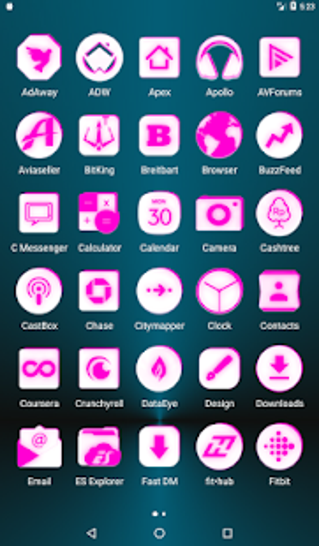 Inverted White and Pink Icon Pack Free per Android - Download