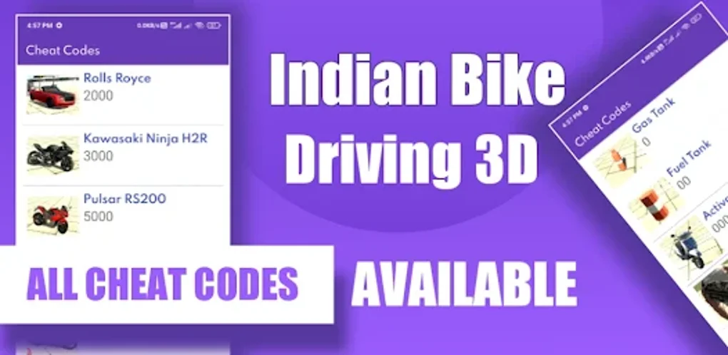 cheat code indian bike driving para Android - Descargar