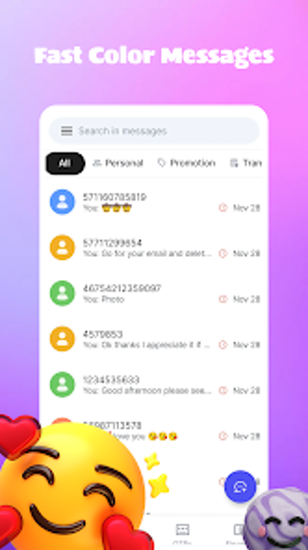 Fast Color Messages สำหรับ Android - ดาวน์โหลด