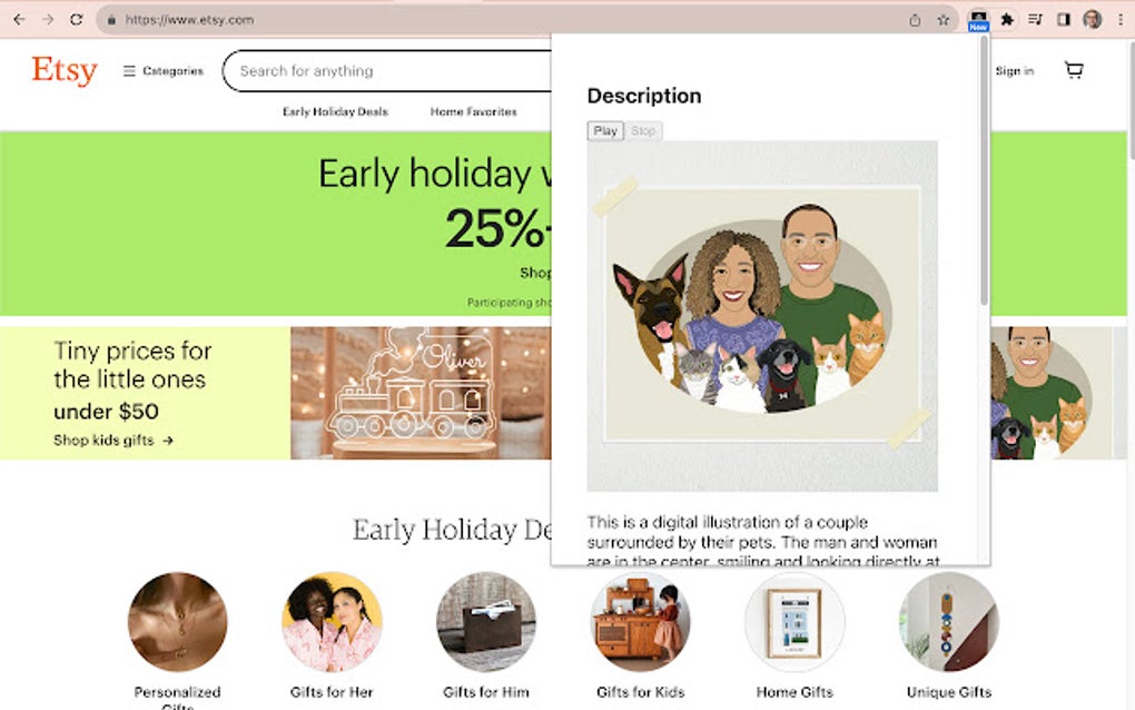 Image Describer for Google Chrome - Extension Download