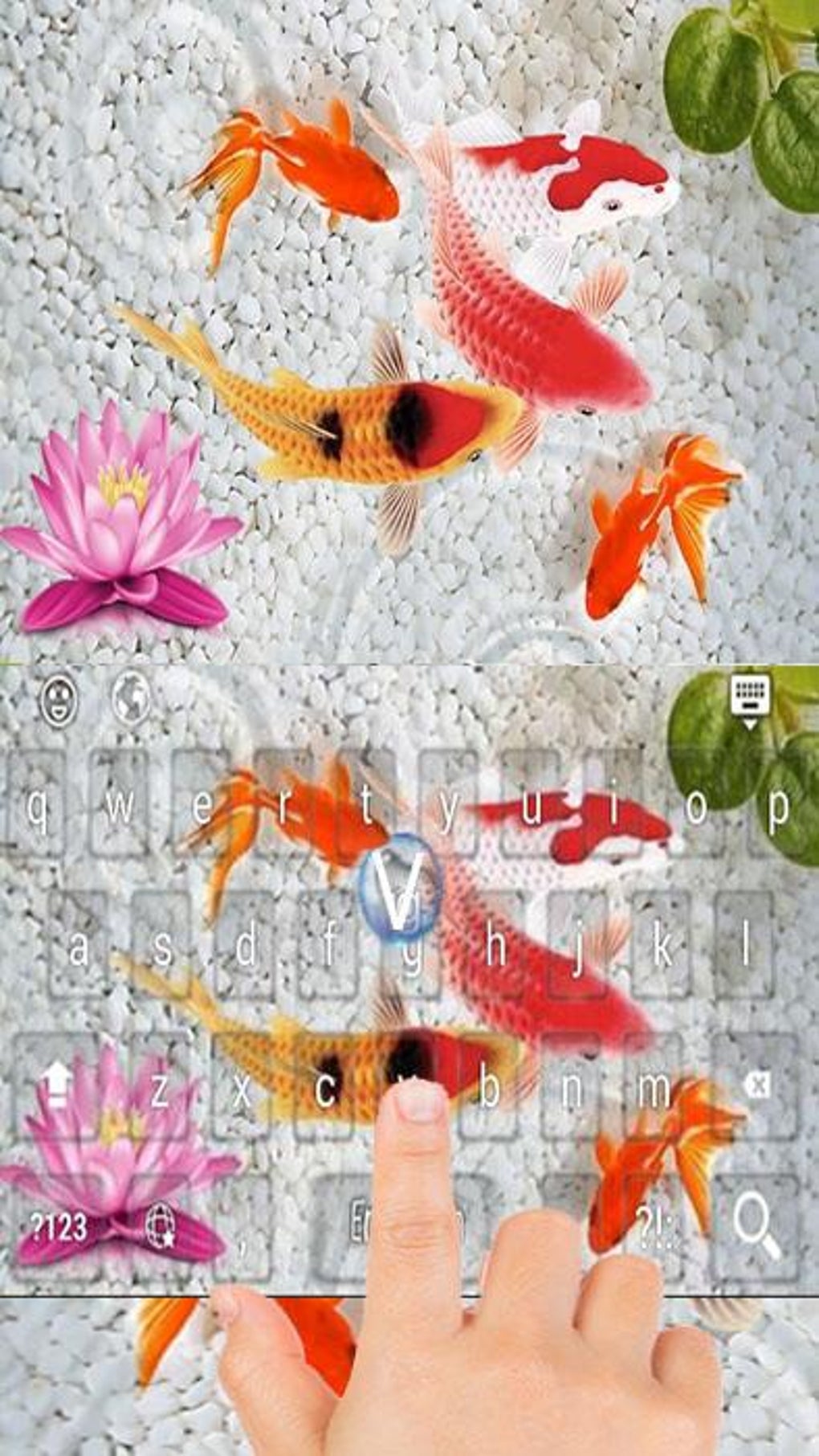 Koi Fish Water Stone keyboard for Android - Download