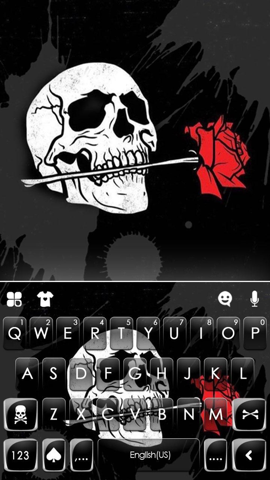 Skull Rose Keyboard Theme APK for Android - Download