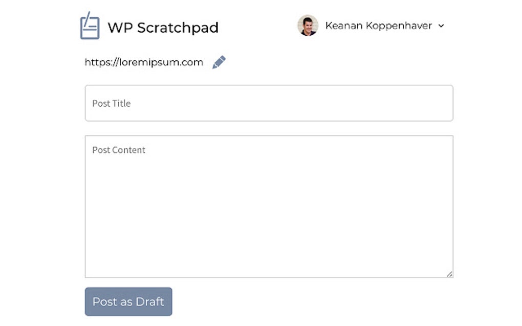WP Scratchpad for Google Chrome - Extension Download