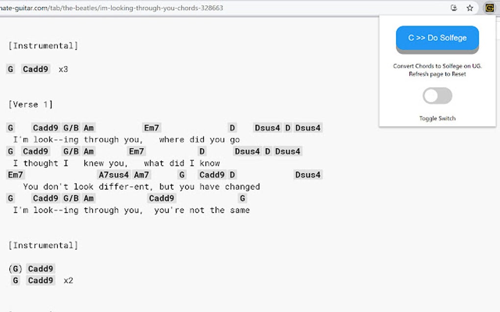 UG2 Solfege for Google Chrome - Extension Download