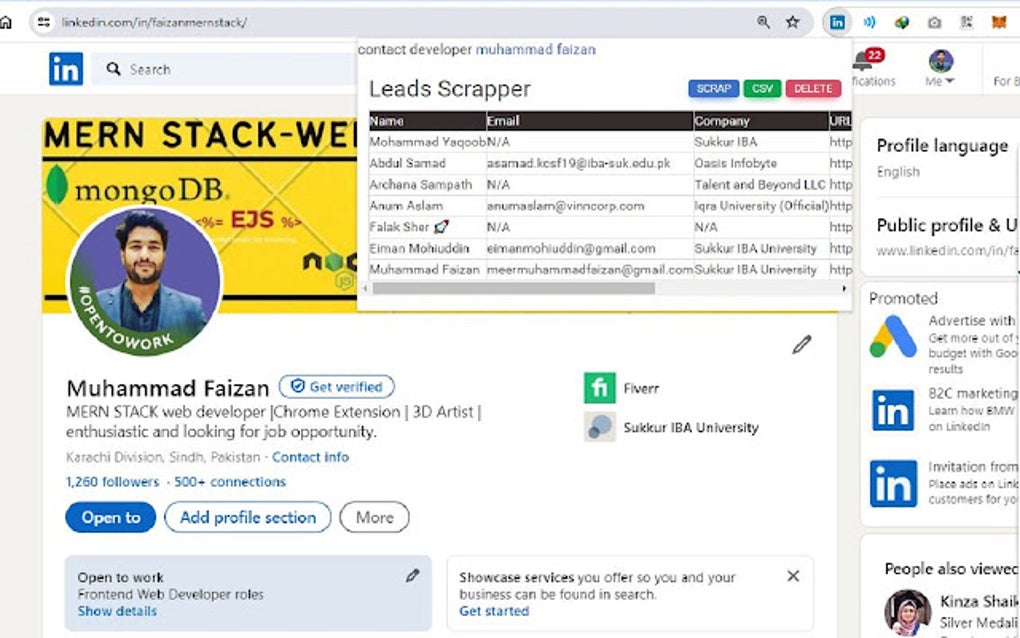 LinkedIn Leads Scrapper para Google Chrome - Extensión Descargar