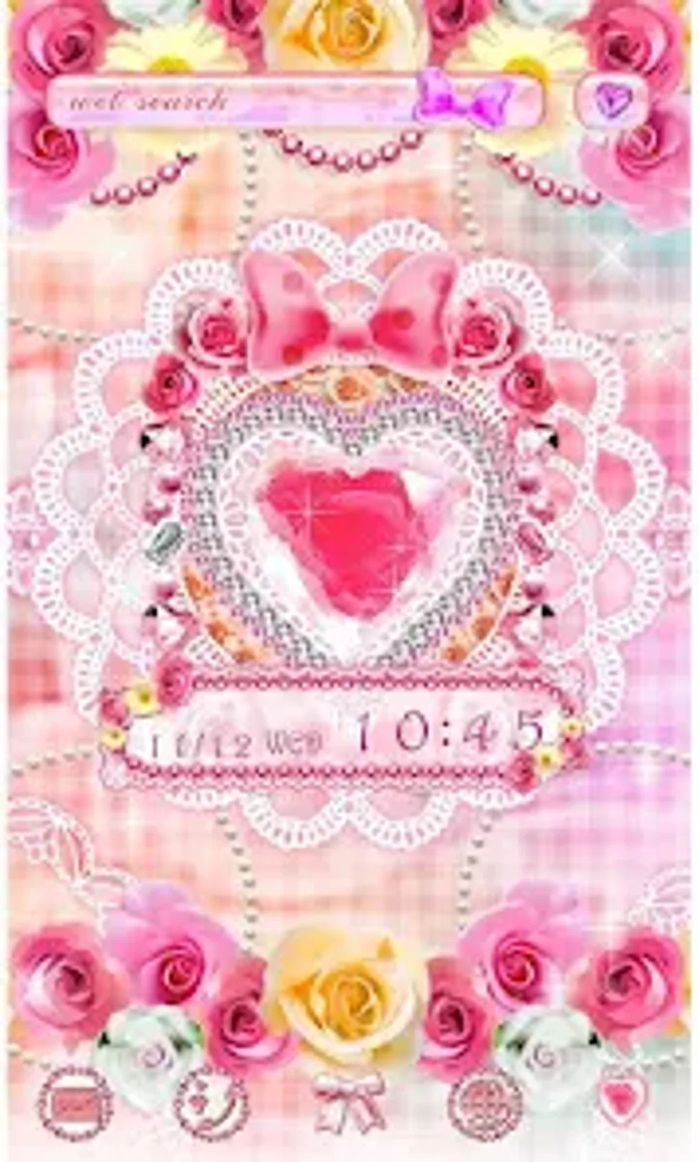 Cute Theme Glittery Romance for Android - Download