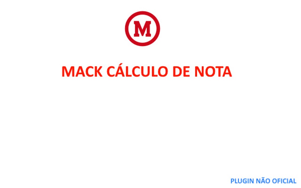 Calculo de Notas - TIA - Mackenzie pour Google Chrome - Extension ...