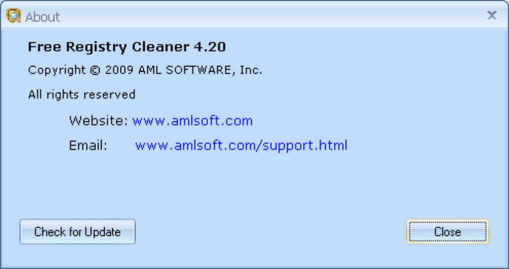 AML Free Registry Cleaner - Download
