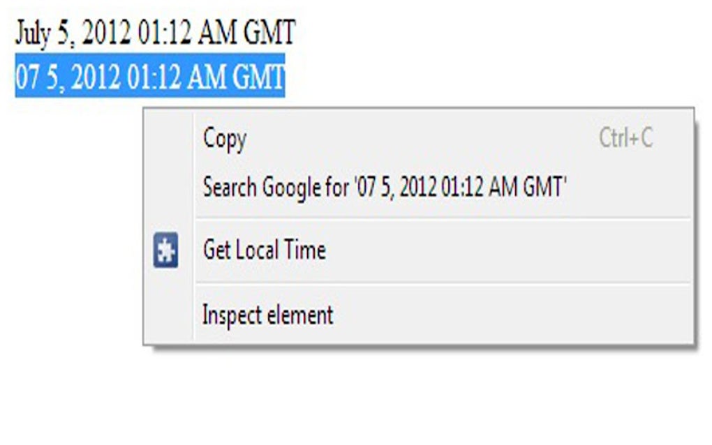 Get Local Time for Google Chrome - Extension Download