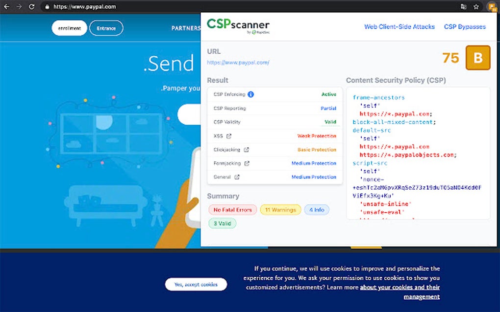 CSP Scanner: Test, Analyze & Evaluate CSP for Google Chrome - Extension ... CSP Scanner: Test, Analyze & Evaluate CSP for Google Chrome - Extension ...
