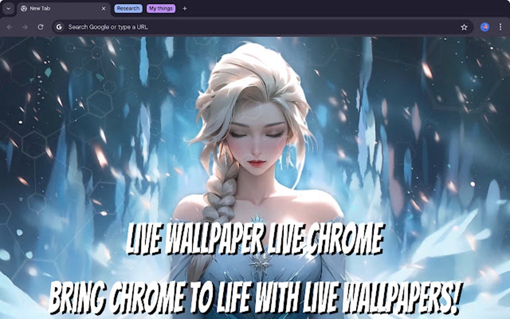 Frozen Princess Elsa Live Wallpaper for Google Chrome - Extension Download