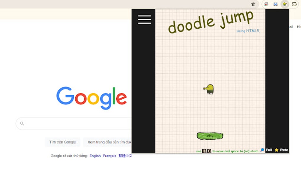 Doodle Jump Original Google Chrome için - Eklenti İndir
