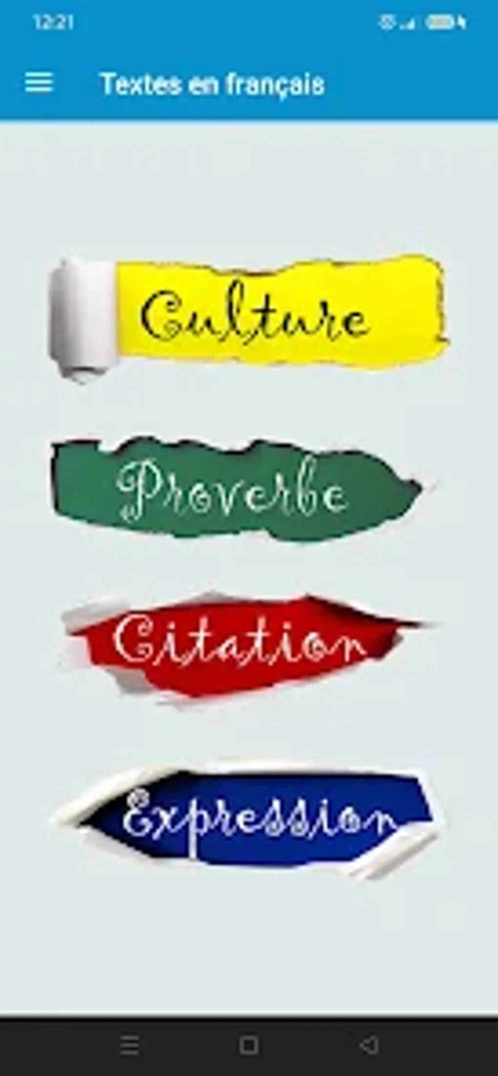 Textes français pour Android - Télécharger