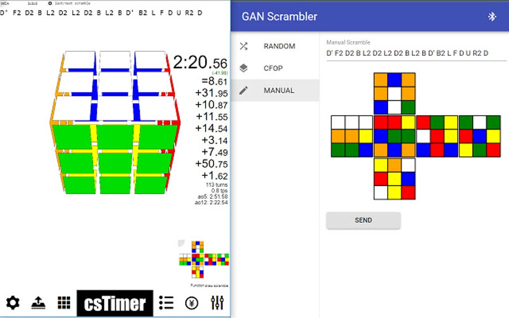 csTimer x Gan Scrambler for Google Chrome - Extension Download