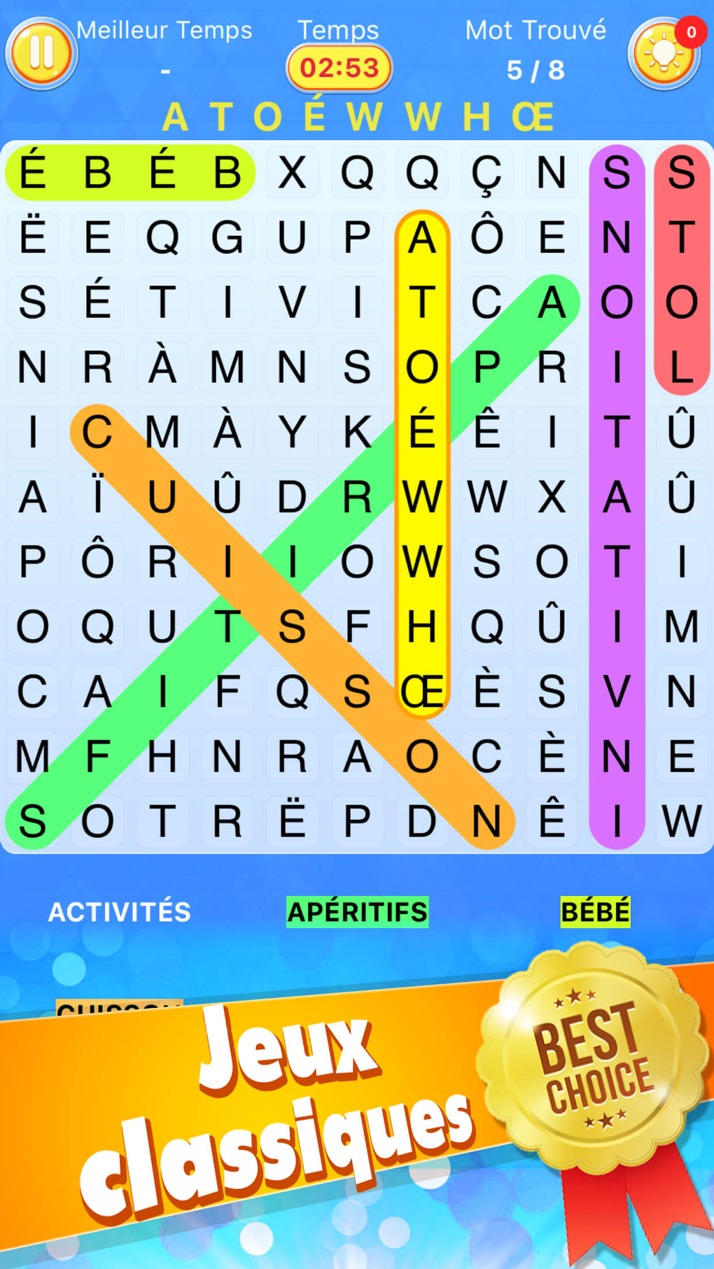 Recherche De Mot - Mots mêlésJeu de lettres para iPhone - Descargar