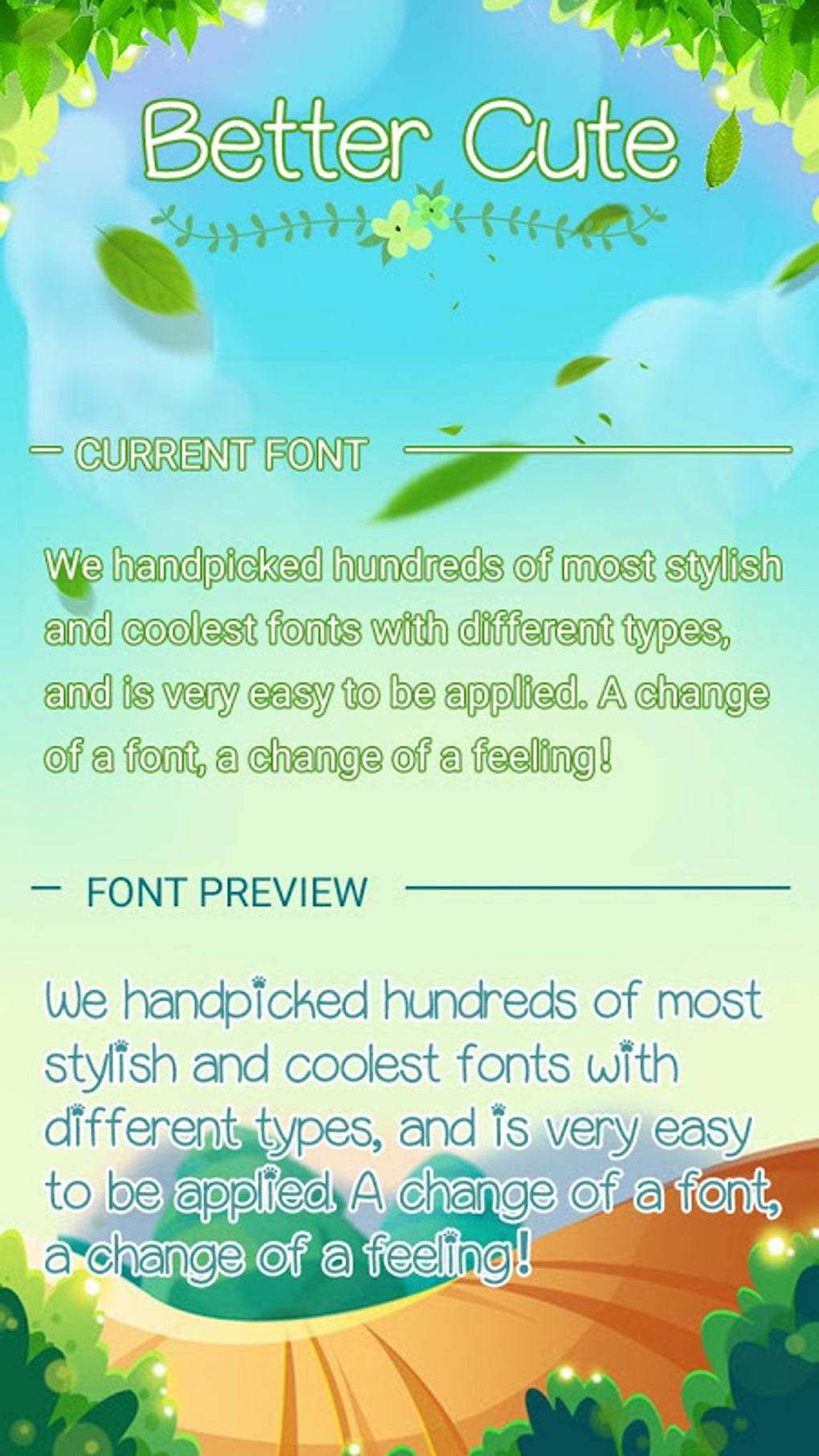 Better Cute Font For FlipFont Cool Fonts Text Free APK Para Android Better Cute Font For FlipFont Cool Fonts Text Free APK Para Android
