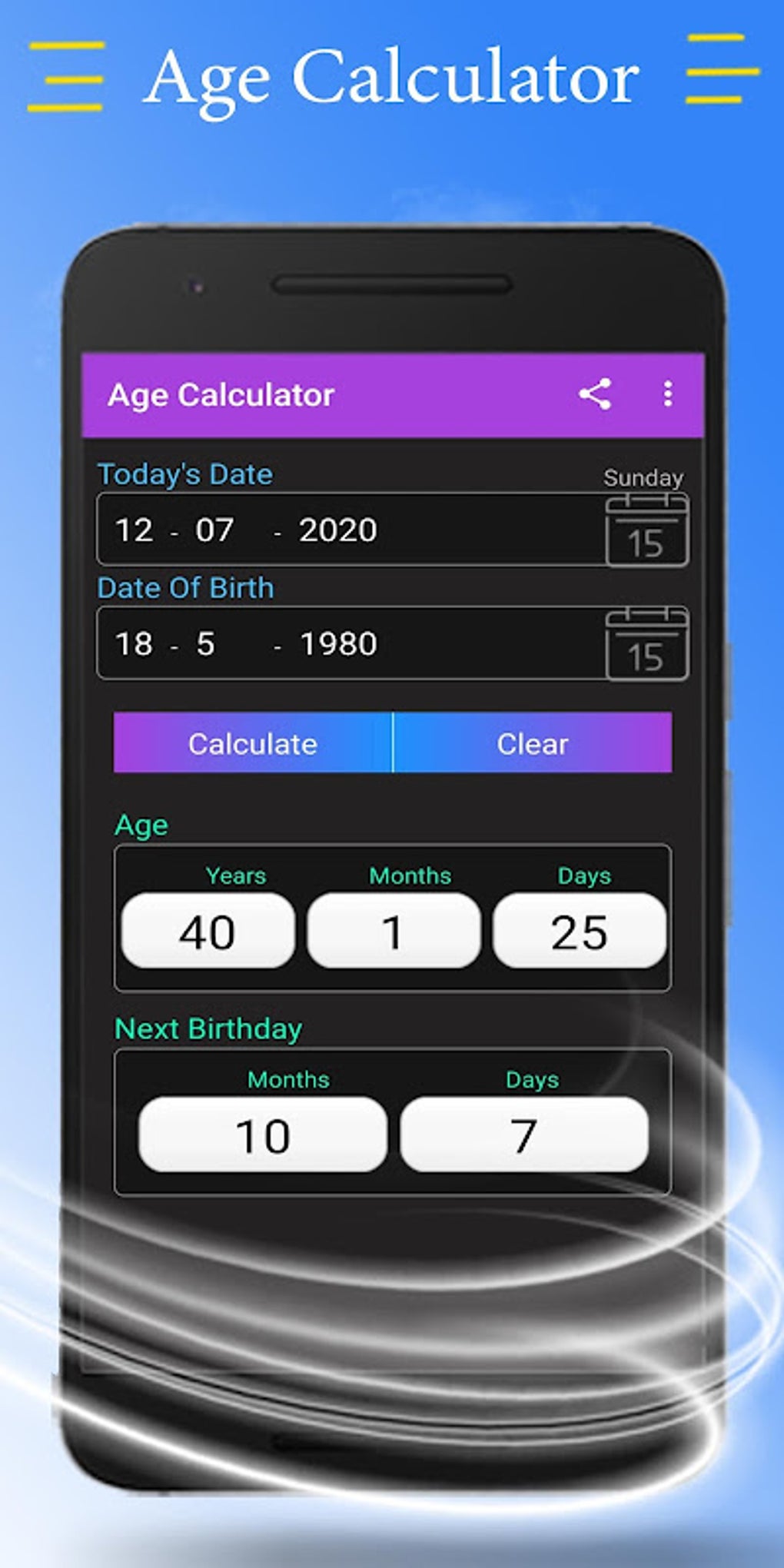 Age Calculator APK สำหรับ Android - ดาวน์โหลด