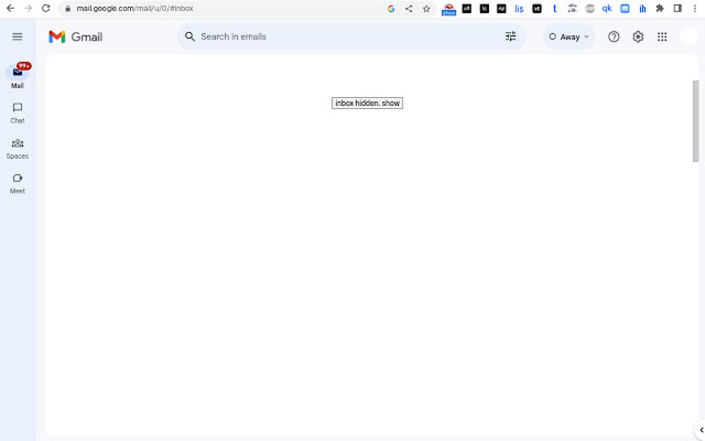 inbox hide for gmail for Google Chrome - Extension Download