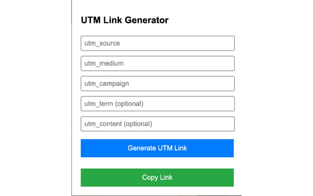 UTM Link Generator para Google Chrome - Extensión Descargar