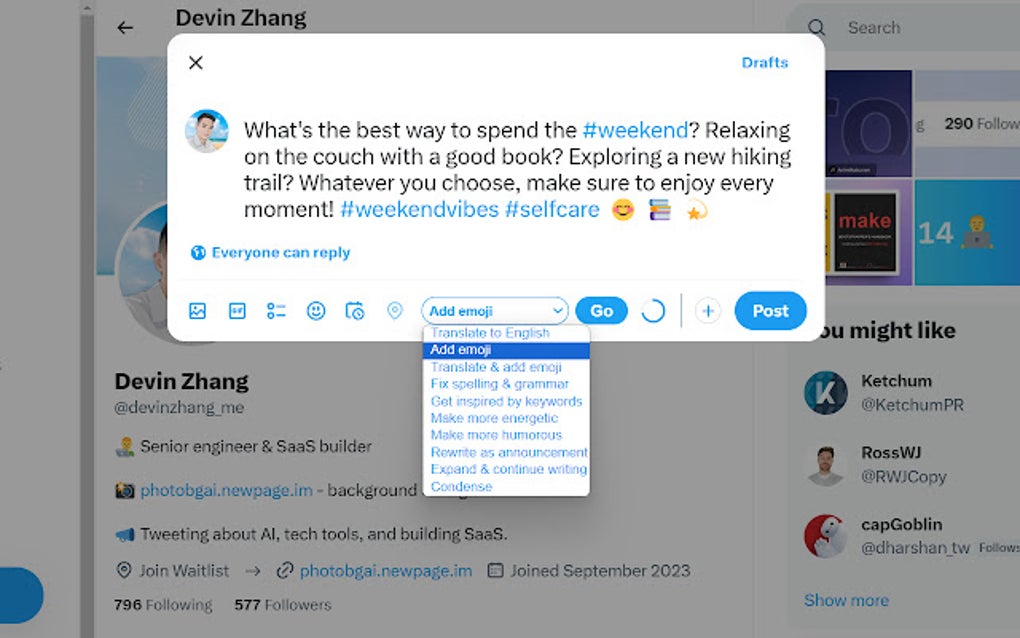 Tweet Easy - Tweet Faster and Better para Google Chrome - Extensión ...