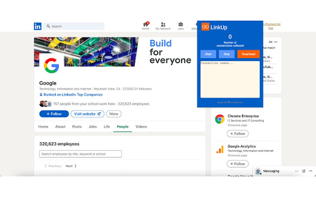 LinkUp - LinkedIn Prospector Google Chrome için - Eklenti İndir