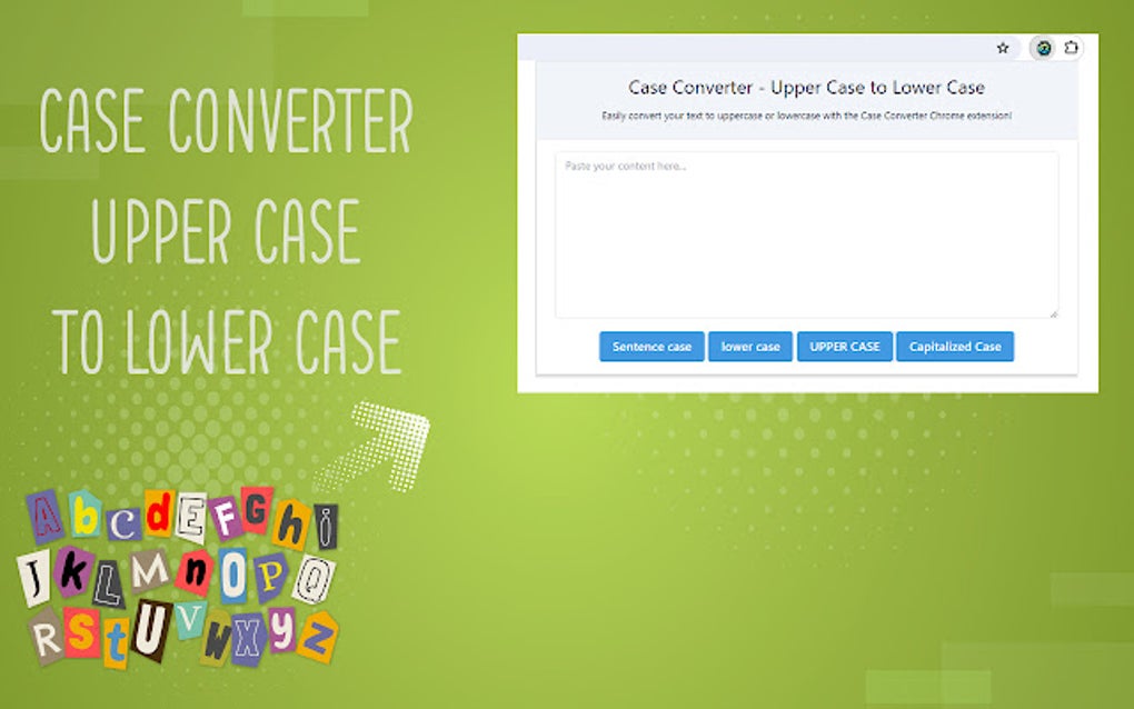Case Converter - Upper Case to Lower Case cho Google Chrome - Tiện ích mở rộng Tải về