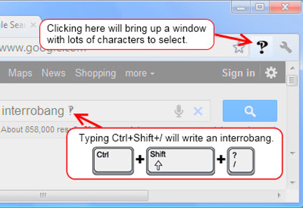 Interrobang para Google Chrome - Extensión Descargar