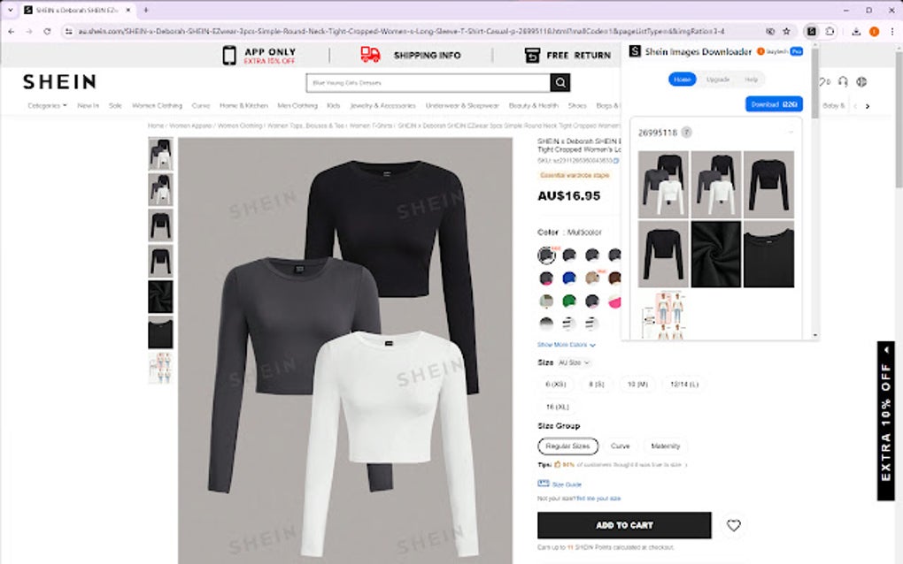 Shein Images Downloader สำหรับ Google Chrome - ส่วนขยาย ดาวน์โหลด
