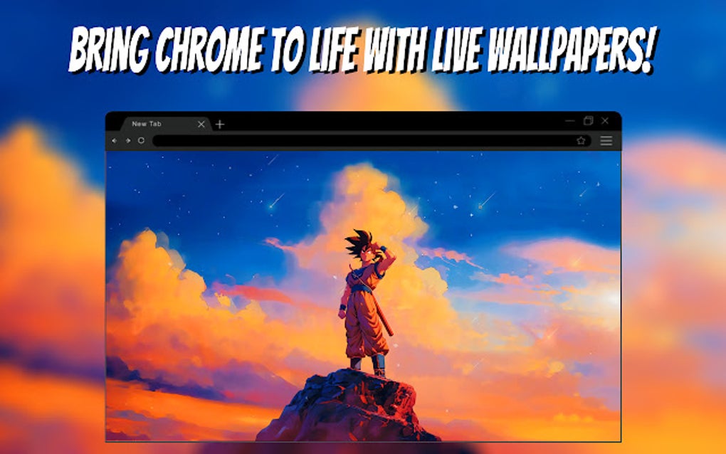 Goku Live Wallpaper New Tab para Google Chrome - Extensión Descargar