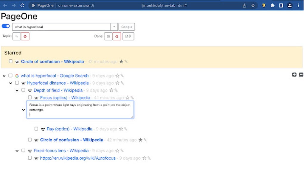 PageOne for Google Chrome - Extension Download