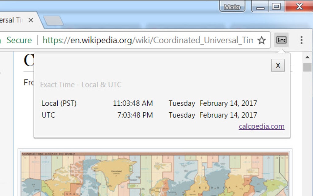 Exact Time Local UTC For Google Chrome Extension Download