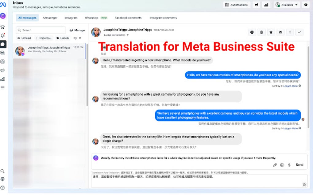 ESUIT | Translation for Meta Business Suite para Google Chrome ...