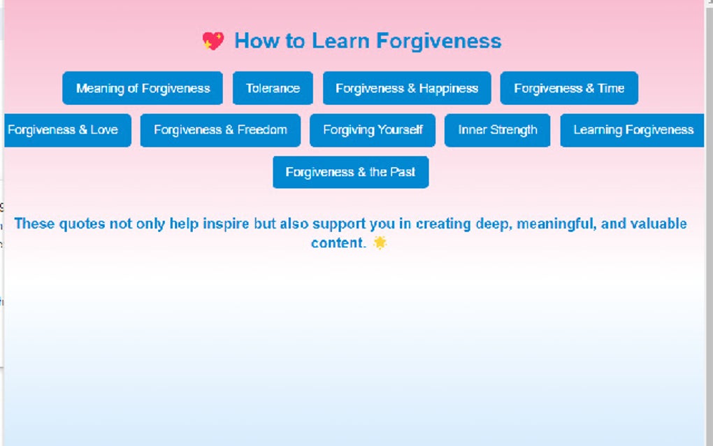 How to Learn Forgiveness สำหรับ Google Chrome - ส่วนขยาย ดาวน์โหลด