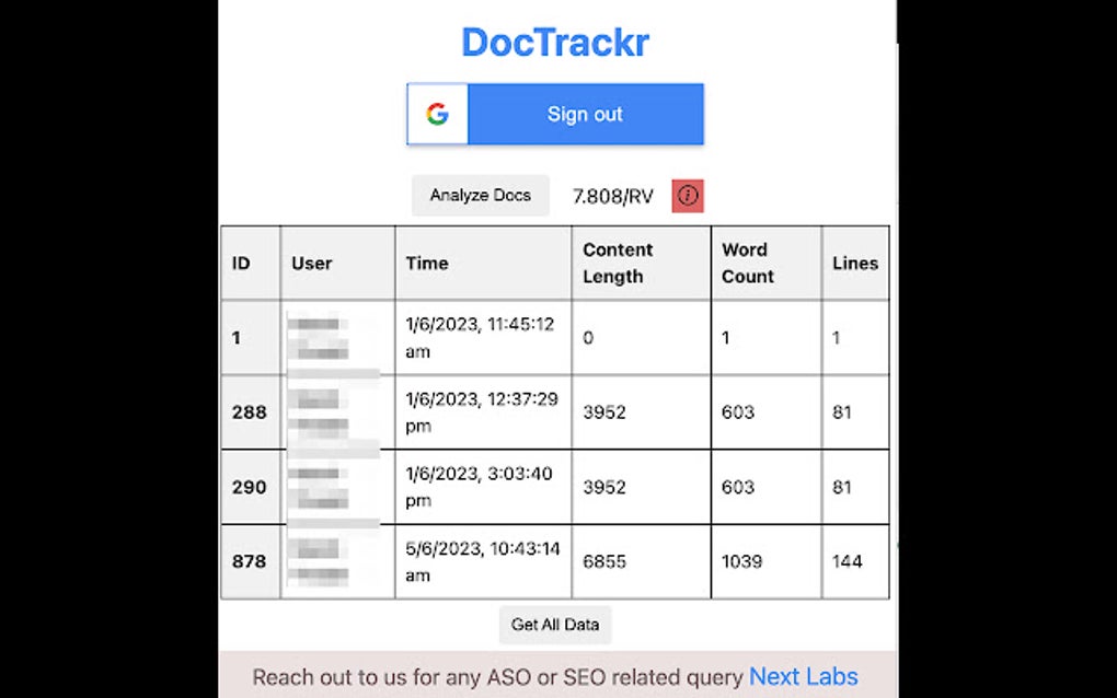 DocTrackr para Google Chrome - Extensión Descargar