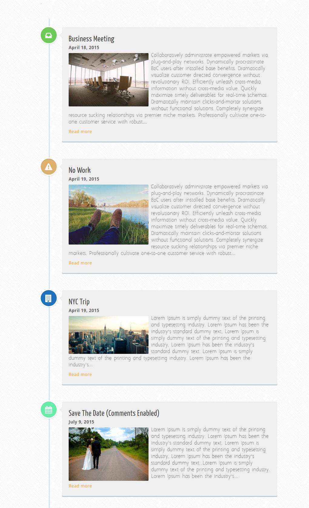 Timeline Express 8211 Single Column Add-On para WordPress - Descargar