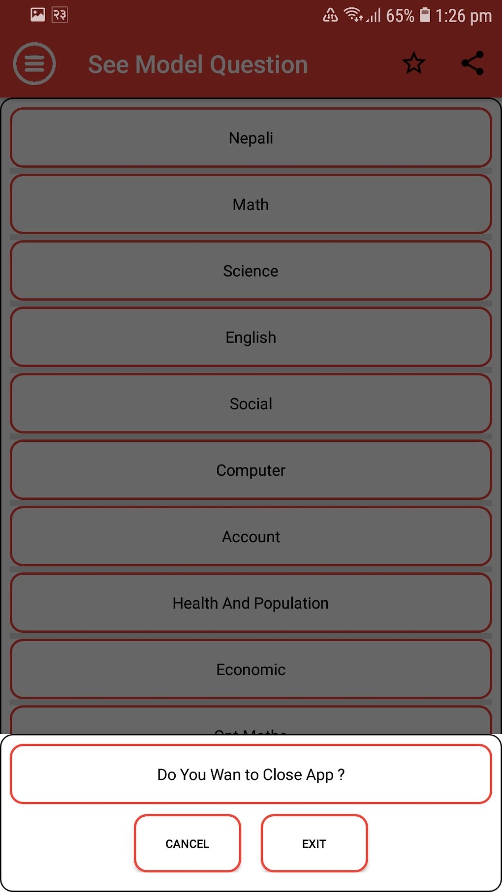 SEE Class 10 Model Question for Android - Download