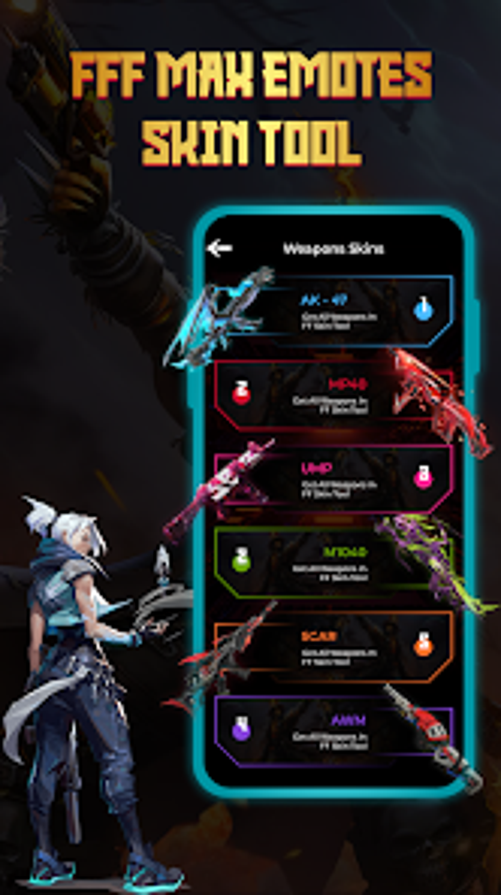 FFF Max Emotes Skin Tool per Android - Download
