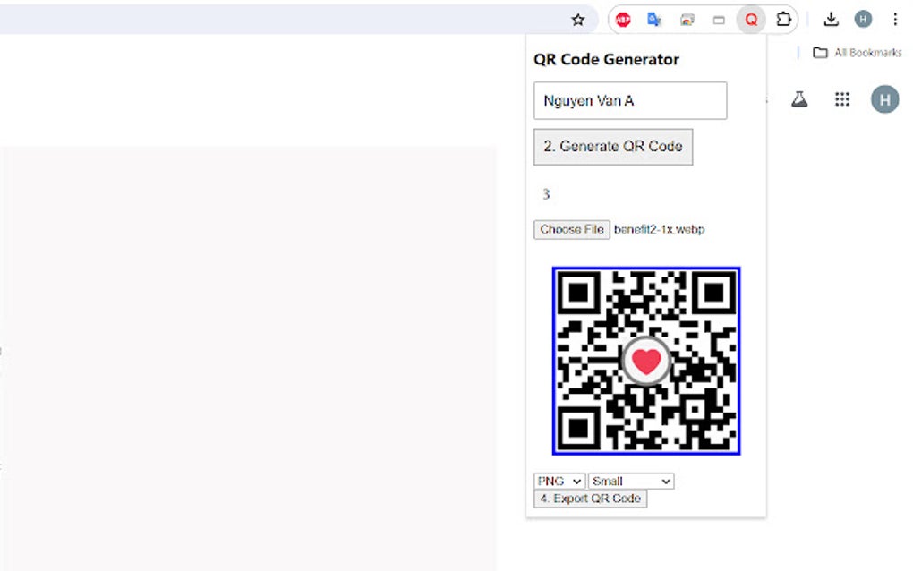 QR Code Generator para Google Chrome - Extensión Descargar