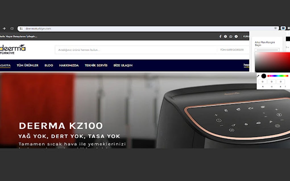 Deerma Türkiye Arayüz App para Google Chrome - Extensión Descargar