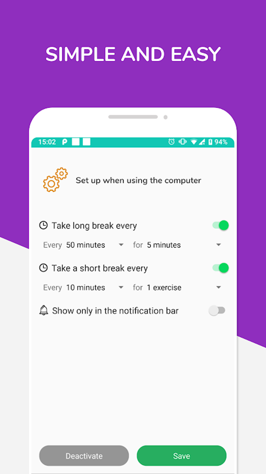 Eye Reminder - Reminds to take breaks for eyes APK for Android - Download
