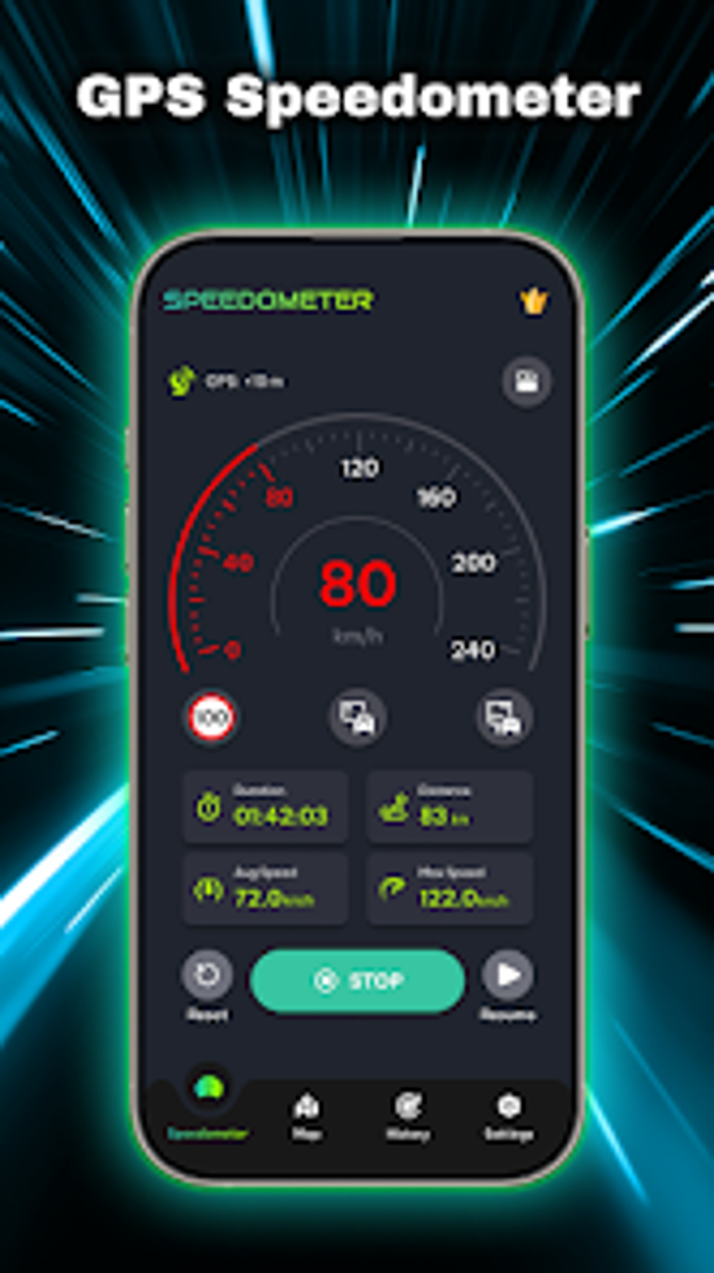 GPS Speedometer: Speed Meter cho Android - Tải về