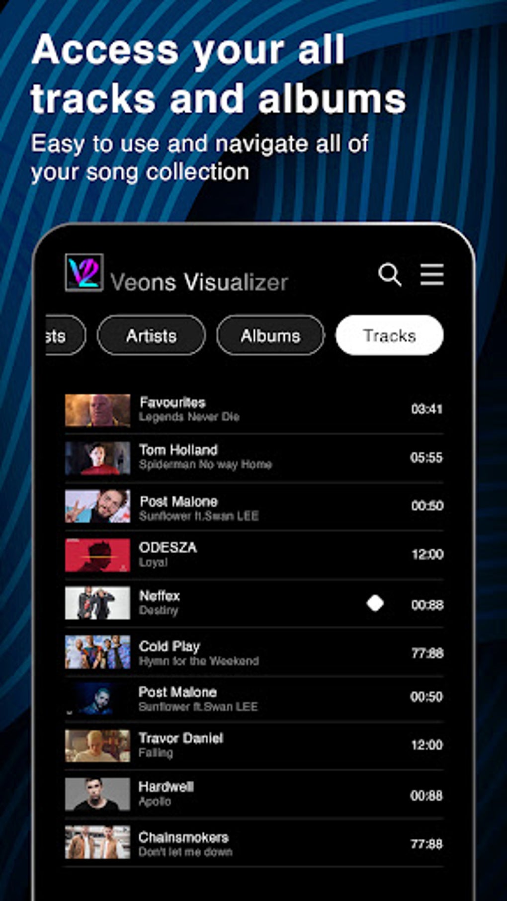 Veons Music Player Visualizer for Android - Download