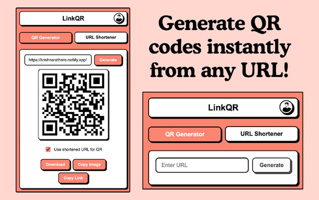 LinkQR - ShortURL & QR Code Generator pour Google Chrome - Extension ...