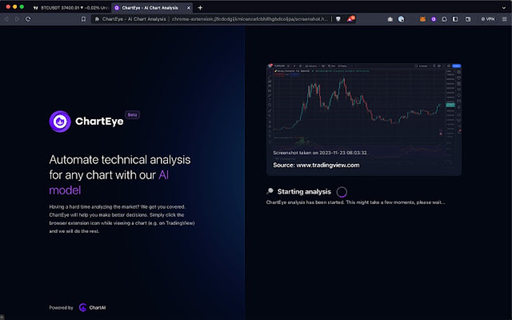 ChartEye - AI Chart Analysis pour Google Chrome - Extension Télécharger
