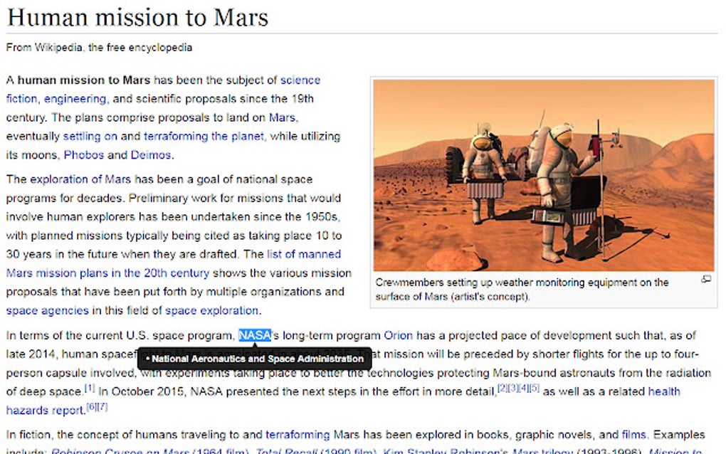 NASA Acronyms For Google Chrome Extension Download