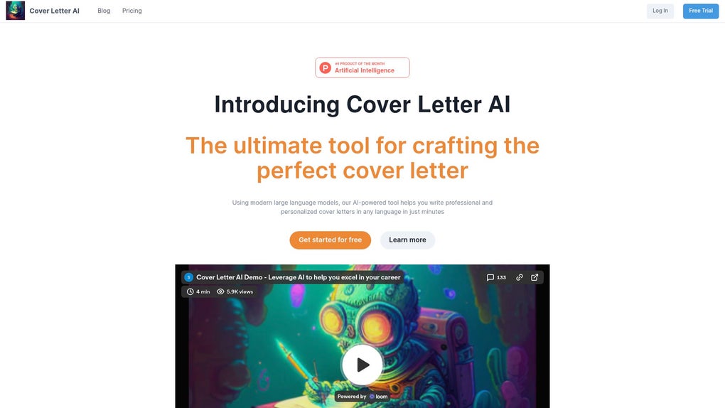 Cover Letter AI pour Assistant d'écriture IA: revue, fonctionnalités et cas d'utilisation